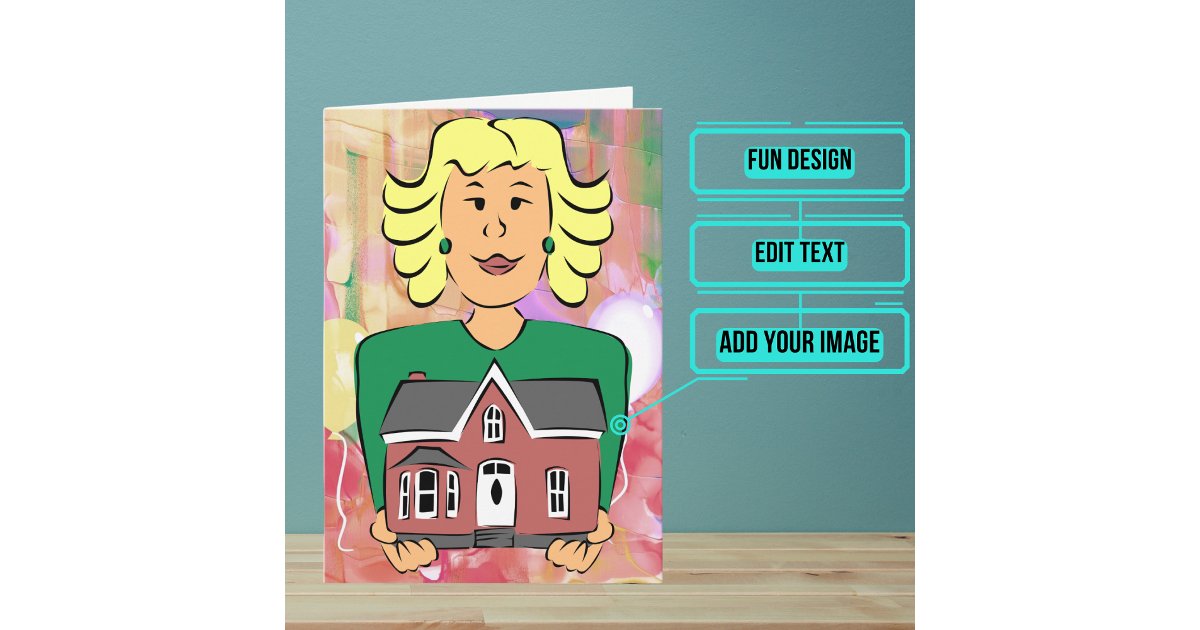 Female Real Estate Agent Birthday Card | Zazzle
