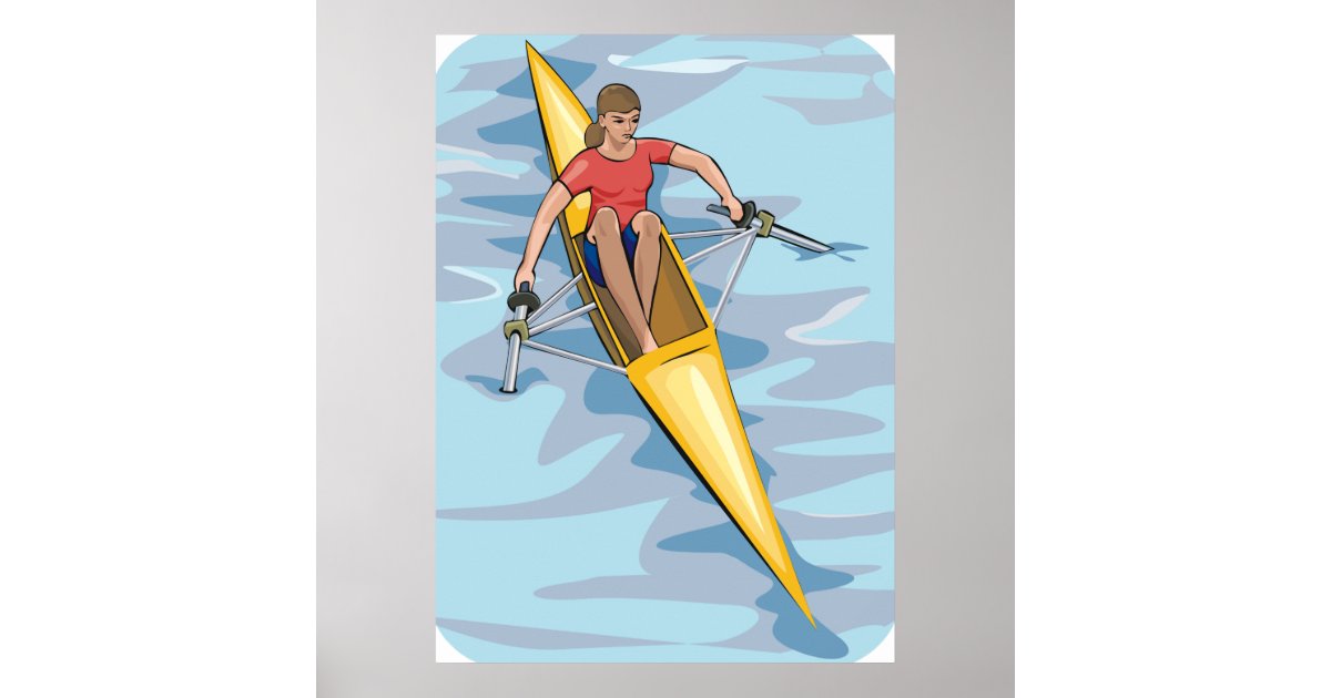 Female Rower Poster | Zazzle