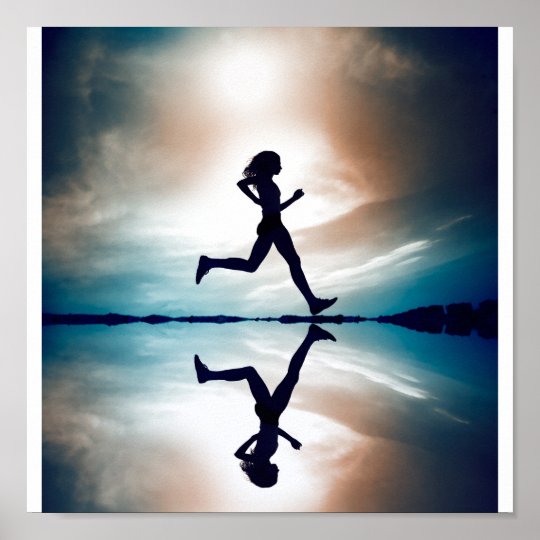 Female runner poster | Zazzle.com