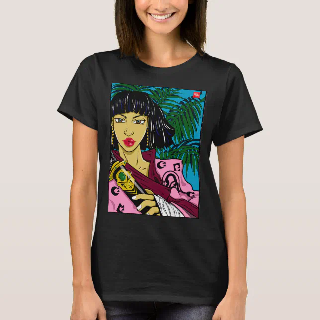 FEMALE SAMURAI graphic t shirt | Zazzle