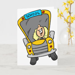Female School Bus Driver Card | Zazzle
