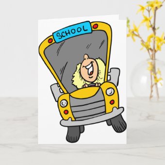 Female School Bus Driver Card | Zazzle