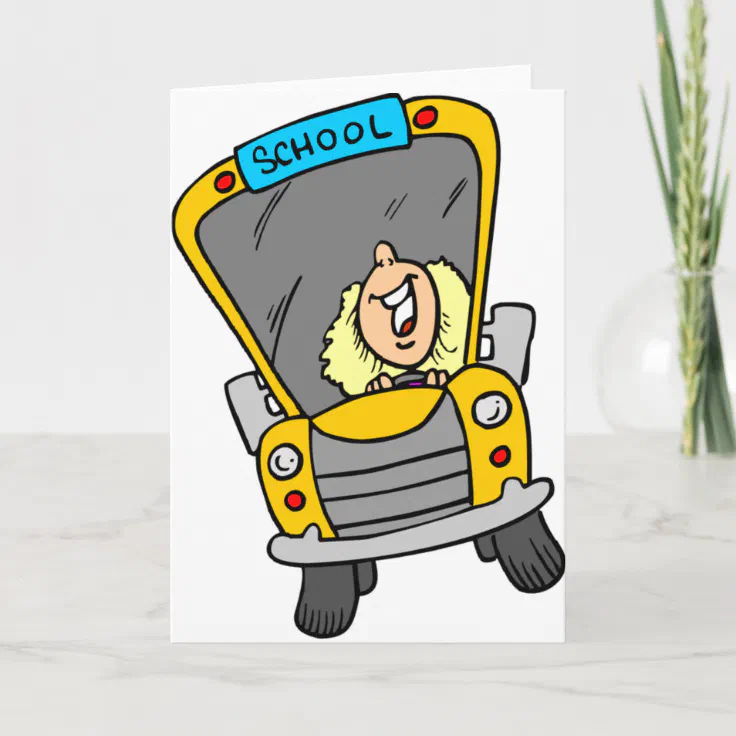 Female School Bus Driver Card | Zazzle