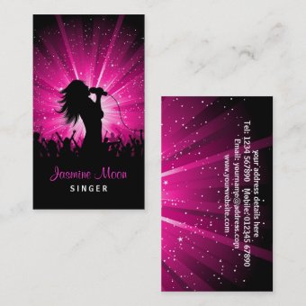 Female Singer Business Card | Zazzle