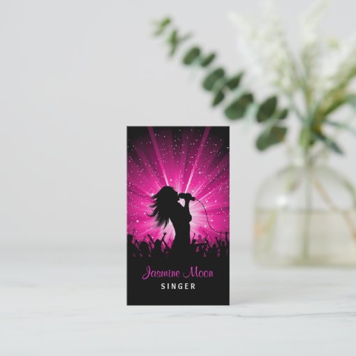 Female Singer Business Card | Zazzle