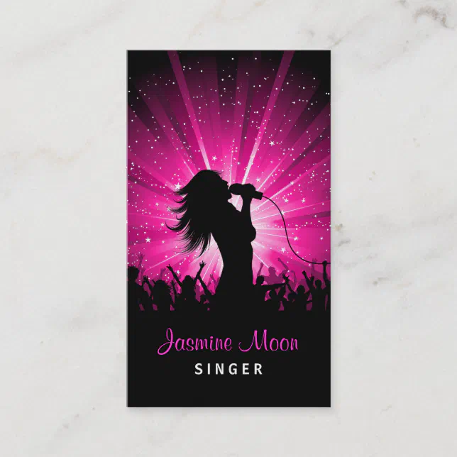 Female Singer Business Card | Zazzle
