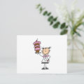 Female Stick Figure Baker Postcard | Zazzle