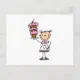 Female Stick Figure Baker Postcard | Zazzle