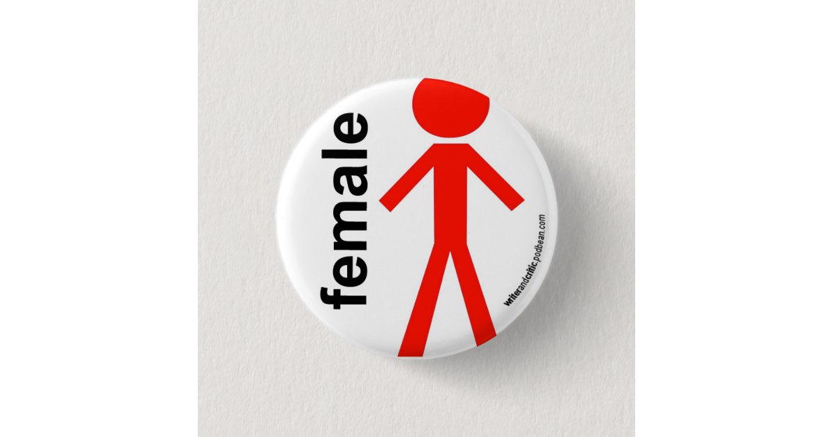 Female Stick Figure Button | Zazzle
