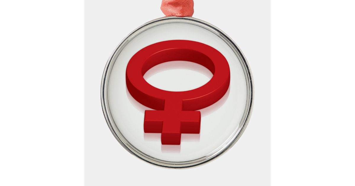 FEMALE SUPREMACY SYMBOL METAL ORNAMENT | Zazzle
