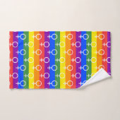 Female Symbol Rainbow Pattern Bath Towel Set | Zazzle