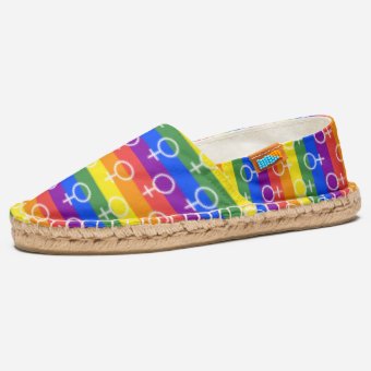 Female Symbol Rainbow Pattern Espadrilles | Zazzle