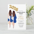 Female Twins Graduation Party Invitation | Zazzle