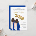Female Twins Portrait Graduation Party Invitation | Zazzle