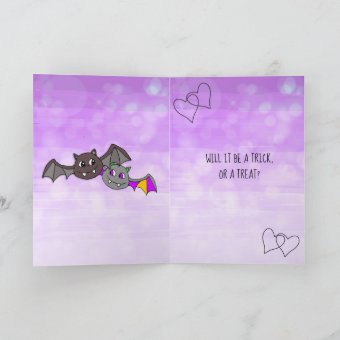 Female Vampire, Romantic Halloween Trick or Treat Card | Zazzle