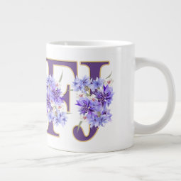 Feminine ESFJ Floral Letter MBTI Giant Coffee Mug | Zazzle