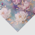 Feminine Pink Gold and White Floral Tissue Paper | Zazzle