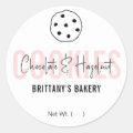 Feminine Pink Modern Script Cookies Flavor Name Classic Round Sticker ...