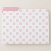 Feminine Pink Polka Dot Patterned File Folder | Zazzle