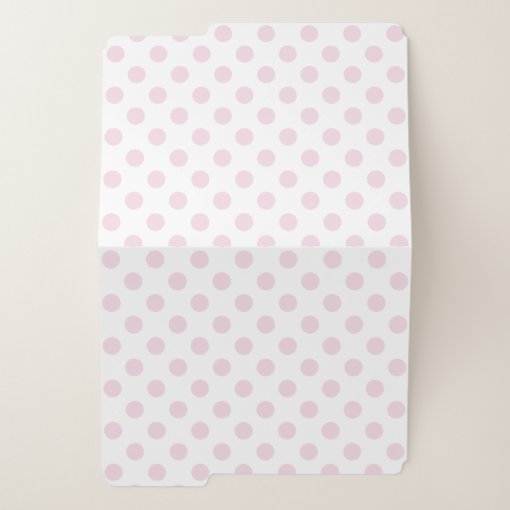 Feminine Pink Polka Dot Patterned File Folder | Zazzle