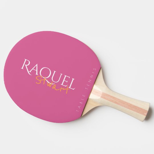 feminine pink table_tennis signature ping pong paddle | Zazzle.com