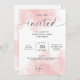 Feminine Pink Watercolor Script Logo Business Invitation | Zazzle