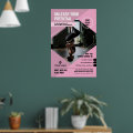Feminine Pink Yoga Studio Logo Marketing Fitness Poster | Zazzle