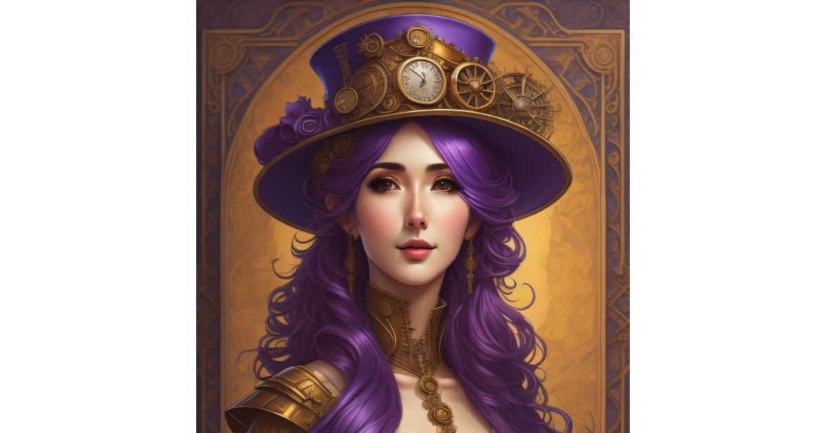 Feminine steampunk woman tissue paper Decoupage | Zazzle