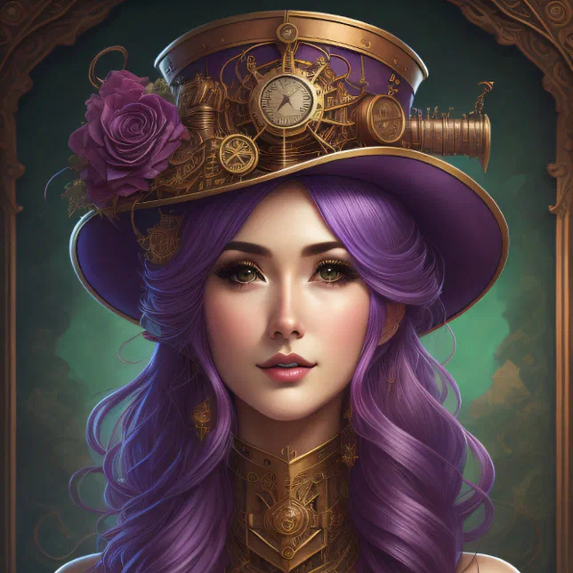 Feminine steampunk woman v3 tissue paper Decoupage | Zazzle