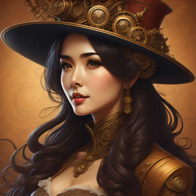 Feminine steampunk woman v9 tissue paper Decoupage | Zazzle