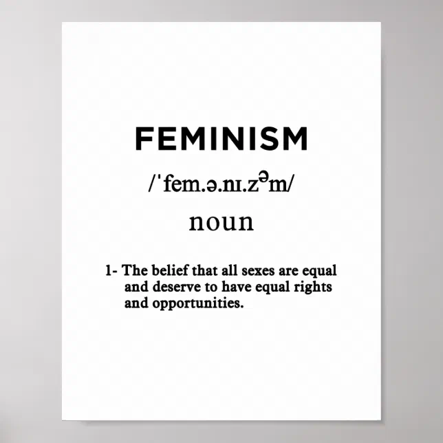 feminism definition horizontal poster | Zazzle