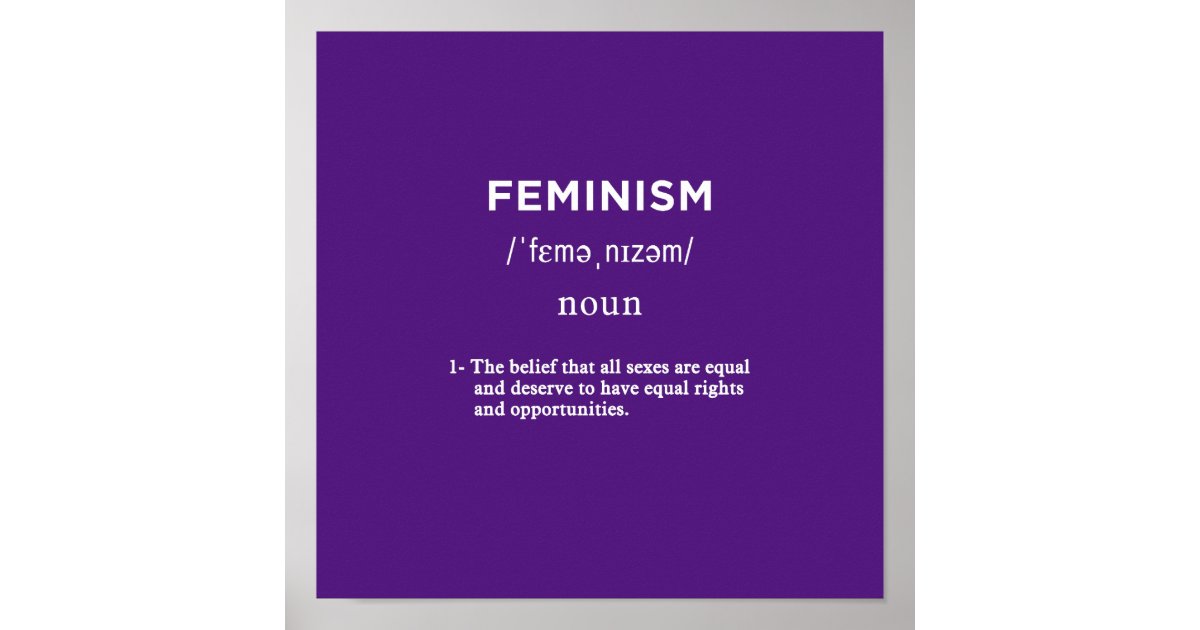 feminism definition square poster | Zazzle