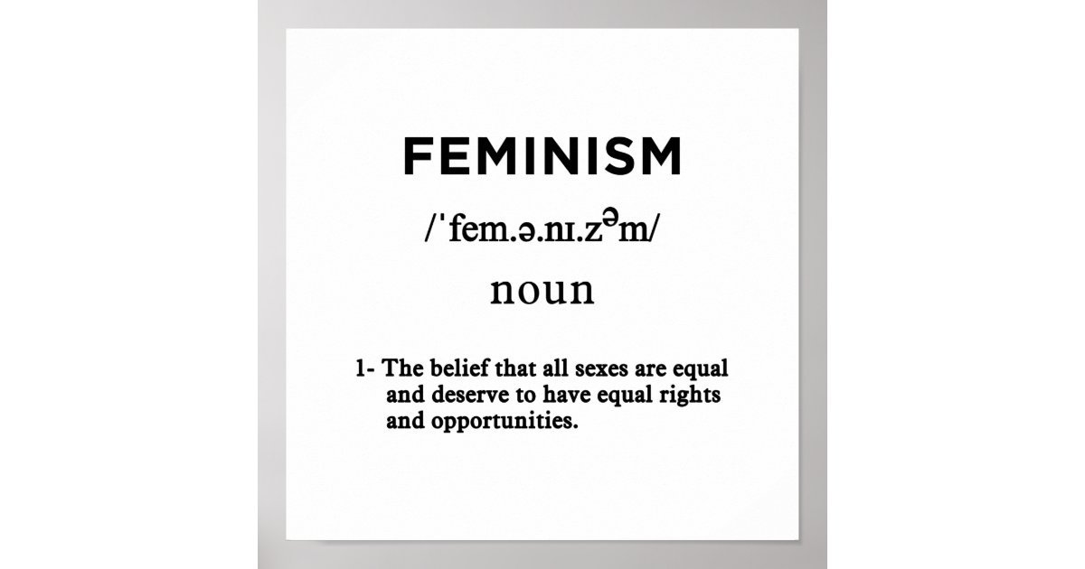 feminism definition square poster | Zazzle