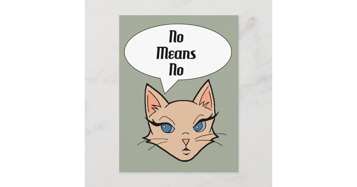 Feminist Cat | Political Cartoon Illustration Postcard | Zazzle