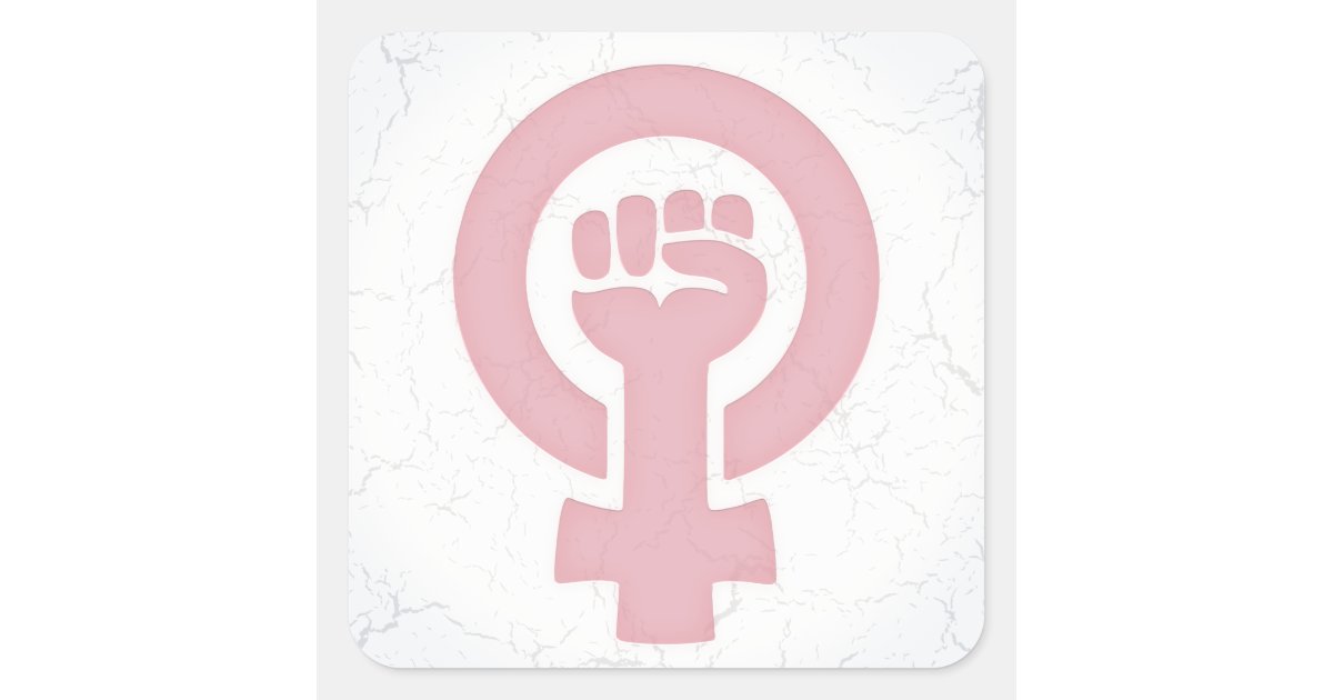 Feminist Fist Square Sticker | Zazzle