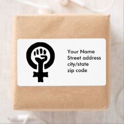 Feminist Symbol Logo Label | Zazzle