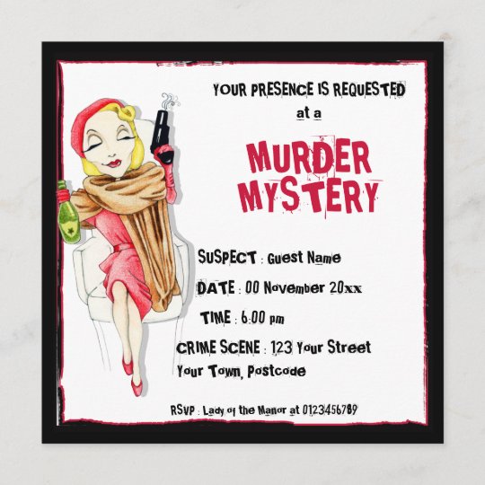 Femme Fatale Murder Mystery Invitation | Zazzle.com