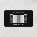 Fence Building Custom QR Business Card | Zazzle
