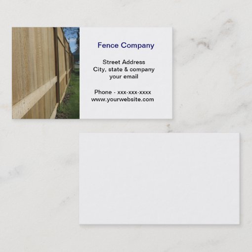 Fence Company Business Card | Zazzle