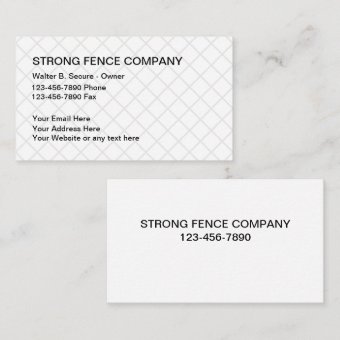 Fence Company Business Cards | Zazzle