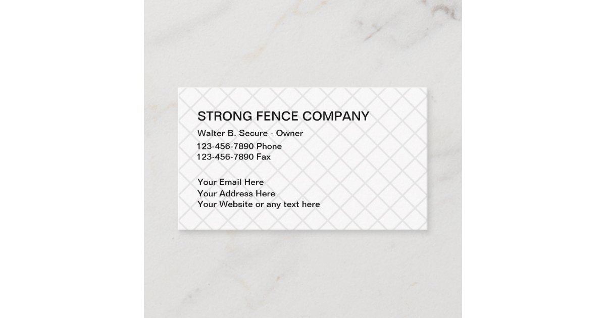 Fence Company Business Cards | Zazzle