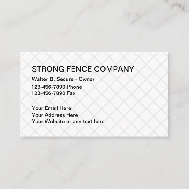 Fence Company Business Cards | Zazzle