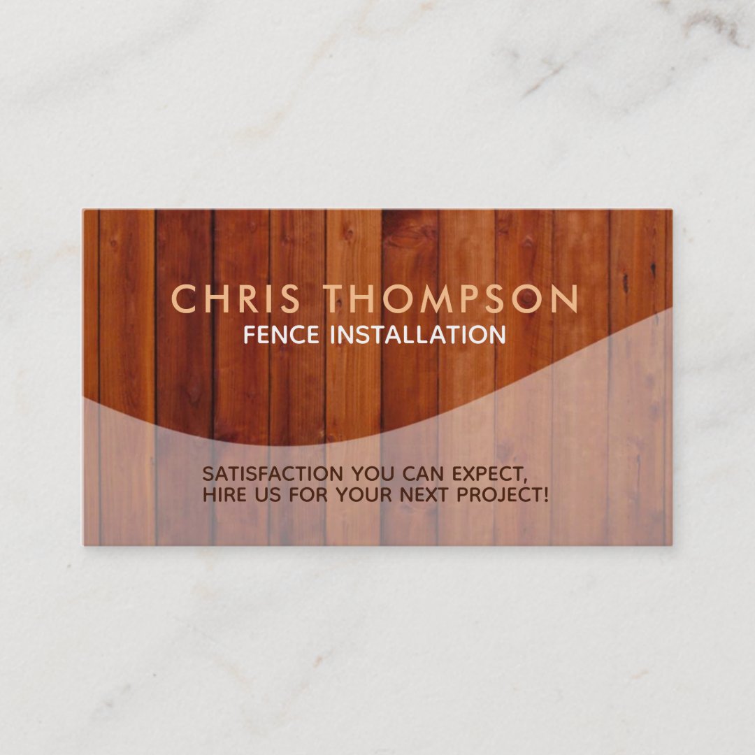 Fence Installations Business Cards | Zazzle
