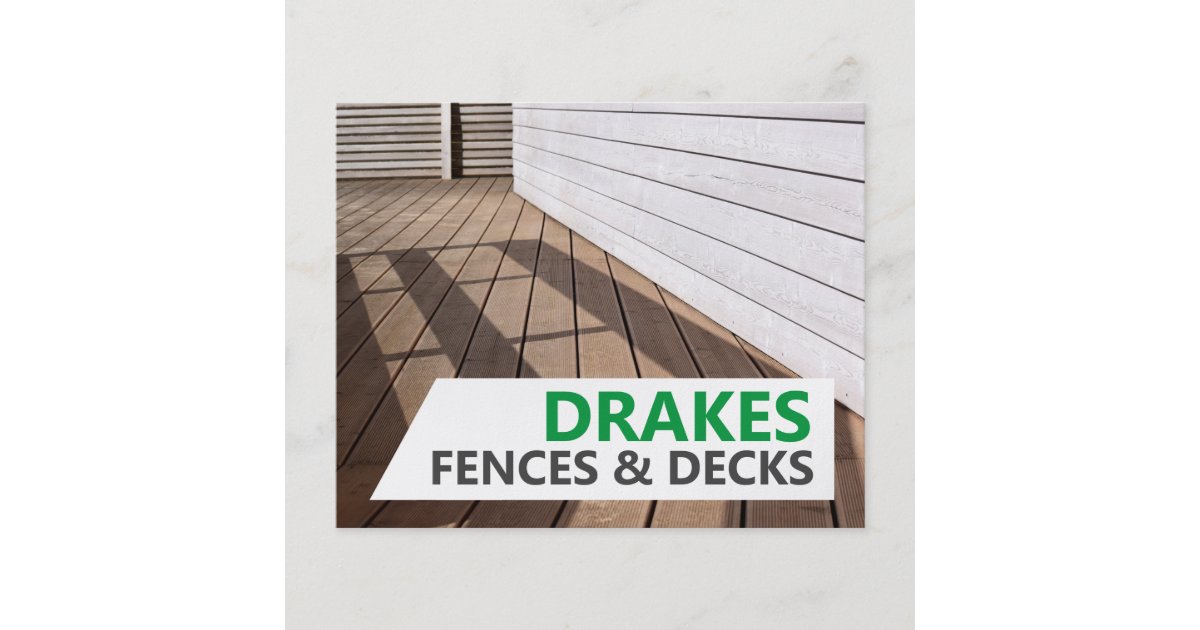 Fences and Deck Flyer Brochure Modern Professional | Zazzle