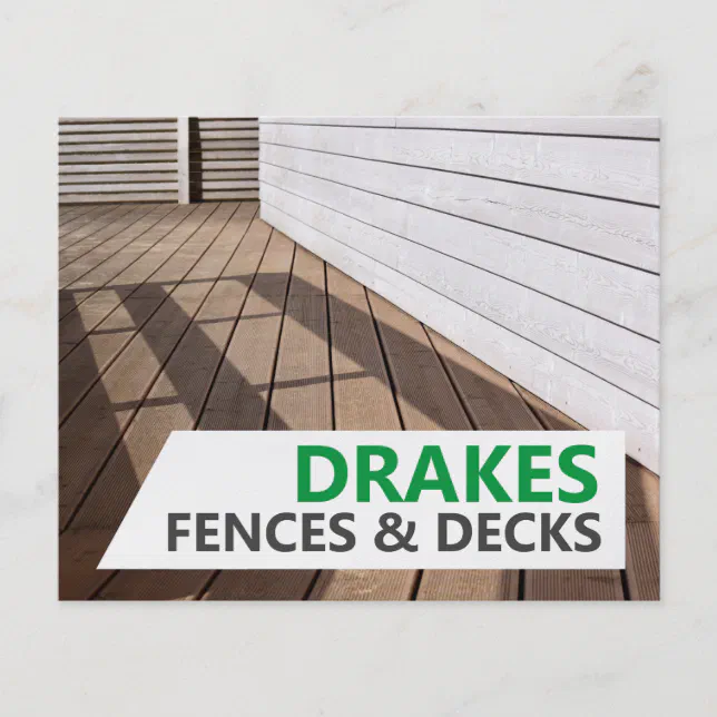 Fences and Deck Flyer Brochure Modern Professional | Zazzle