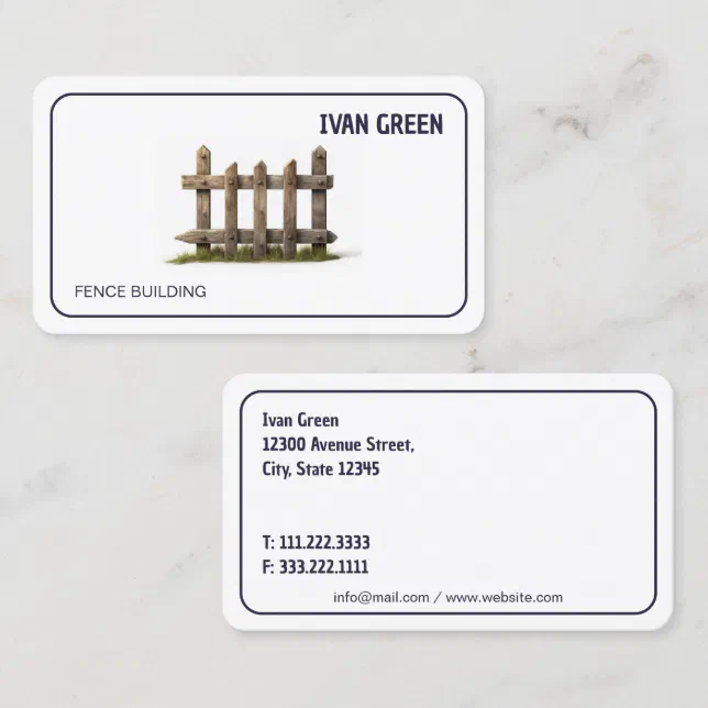 Fencing Business Card | Zazzle