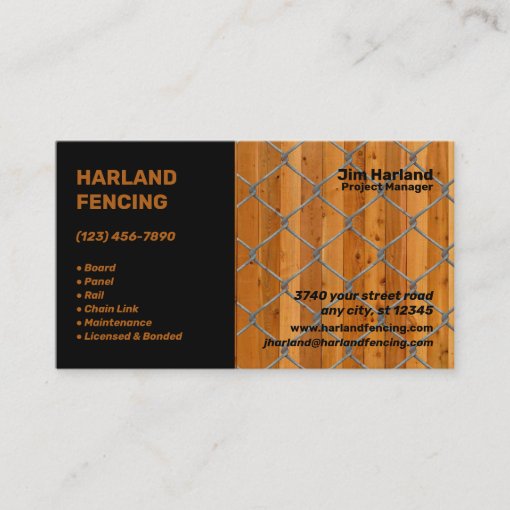 Fencing Company Business Card | Zazzle