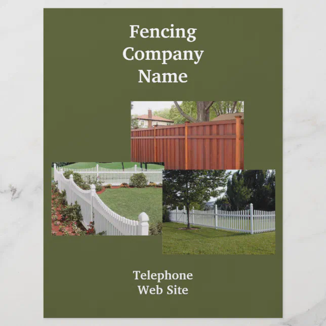 Fencing Company Business Flyer | Zazzle