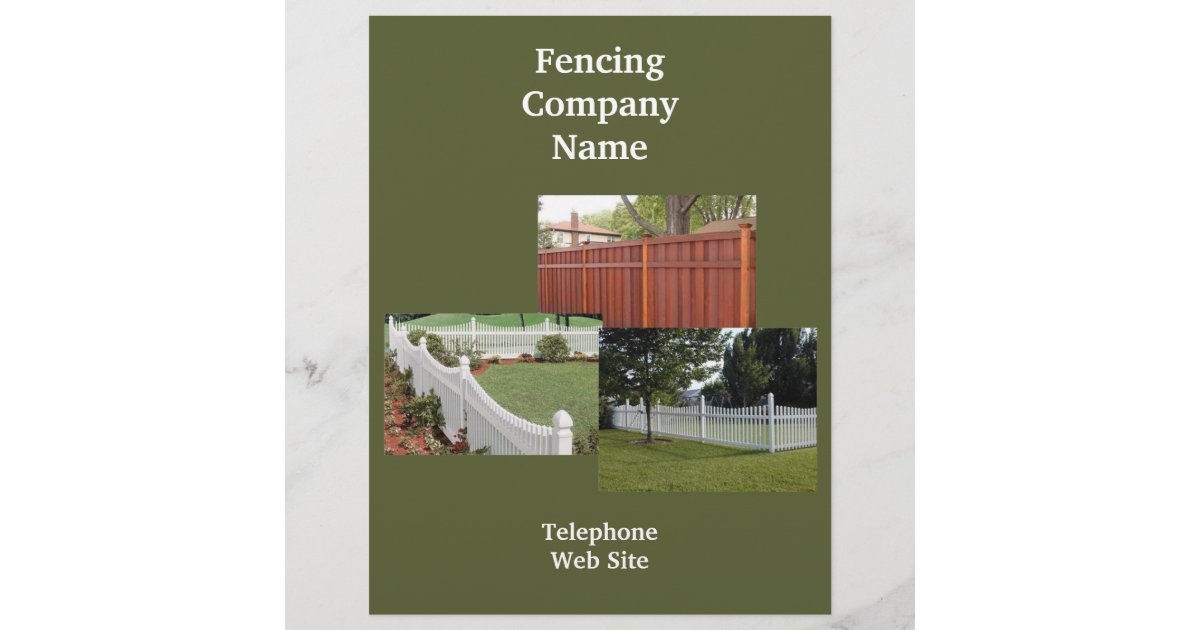 Fencing Company Business Flyer | Zazzle