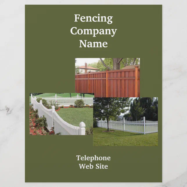 Fencing Company Business Flyer | Zazzle